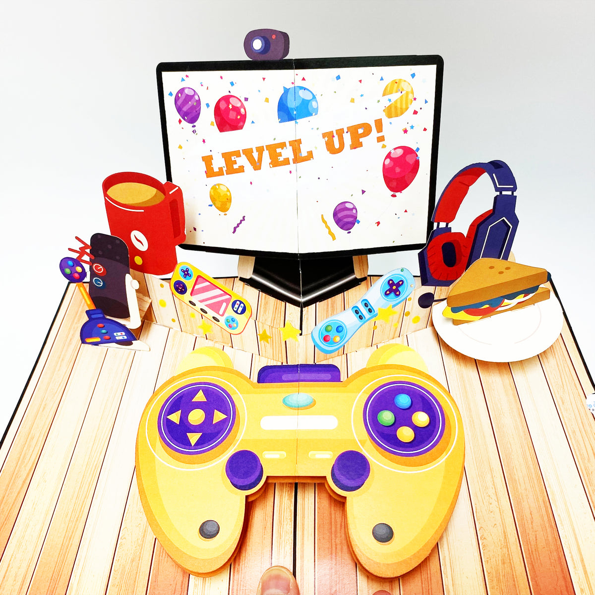 Video Game Level Up Pop Up Card – Pop Card Express