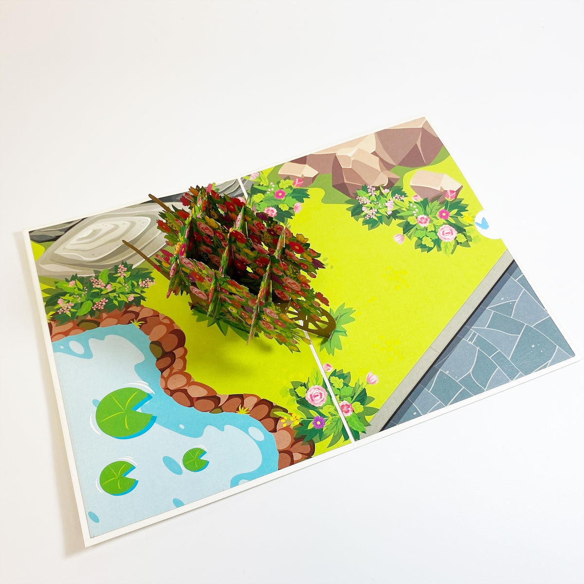 Colorful Flower Cart 3D Pop Up Card – Pop Card Express