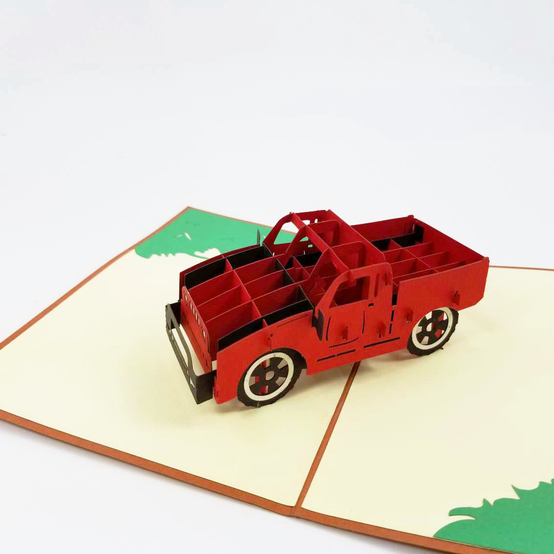 Truck Pop Up Card-red | Pop Card Express