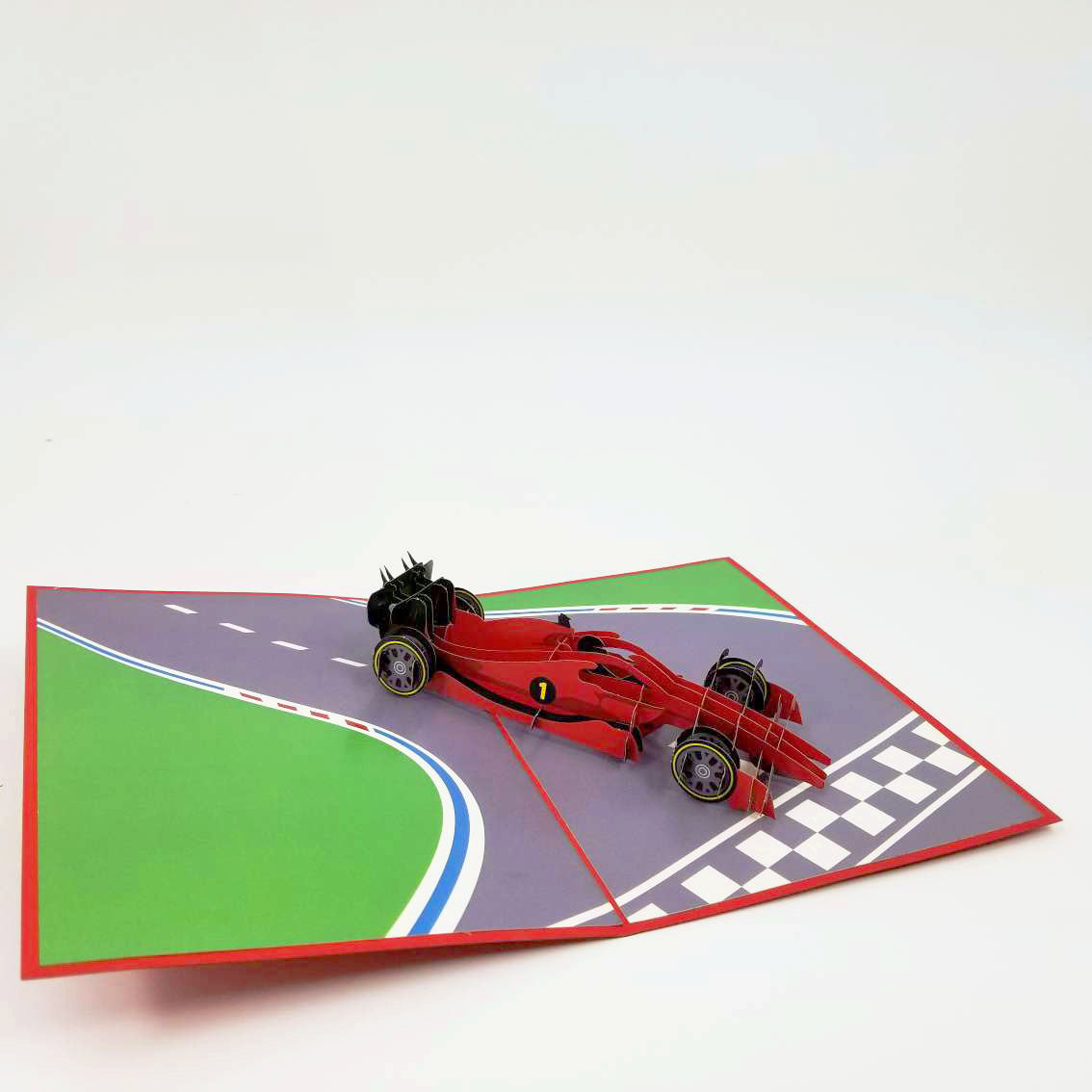 Racing Car Greeting Card | Pop Card Express